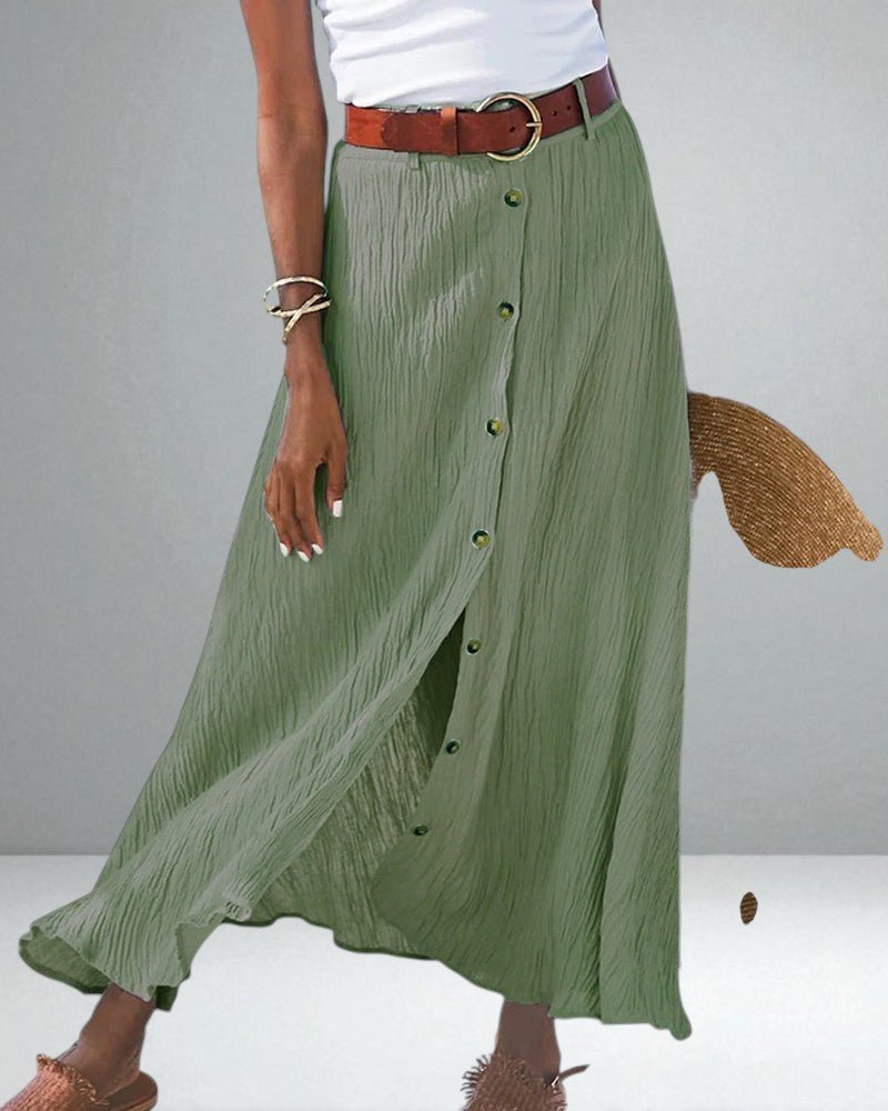 The Syndy Flowy Buttoned Skirt – Manu