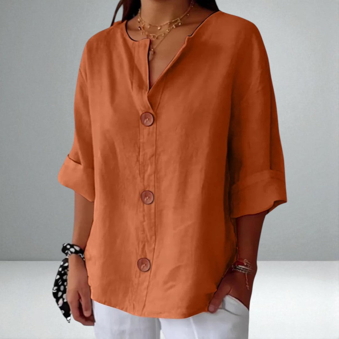 The Clara Linen Blouse – Manu